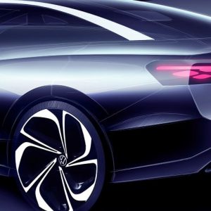 Volkswagen released a teaser of ID. Aero, its first fully-electric sedan