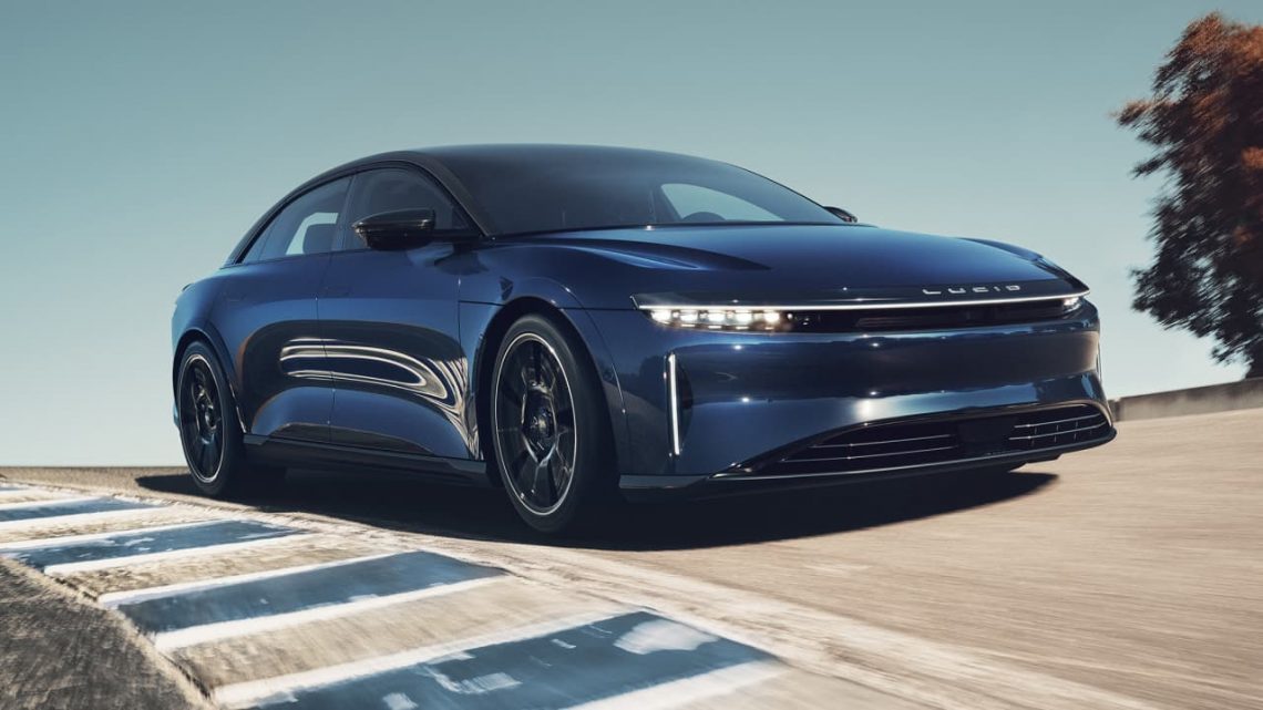 Lucid launches Air Sapphire electric sedan with a three-motor and over ...