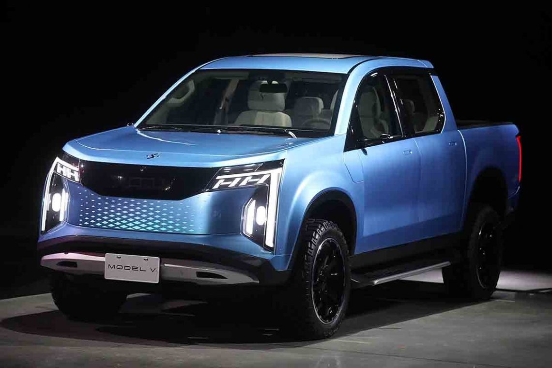 Foxconn unveiled two EV prototypes, Model B crossover and Model V electric pickup - EVMagz