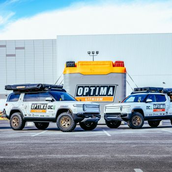 Optima reveals trailers that can recharge the Rivian EV in the wild