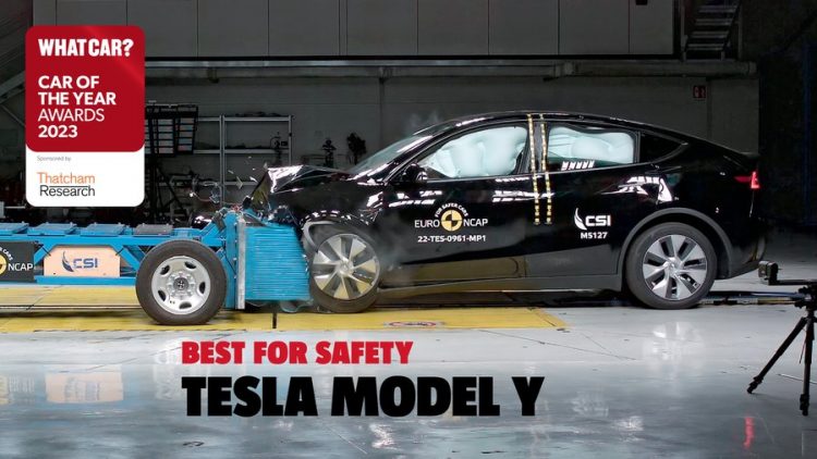 Tesla Model Y grab Safety Award from What Car?