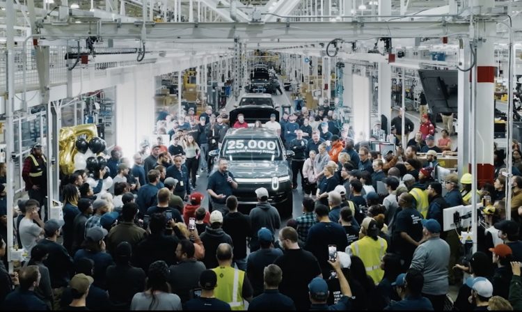 Rivian Celebrates Milestone of 25,000 Units of Electric Vehicle Production