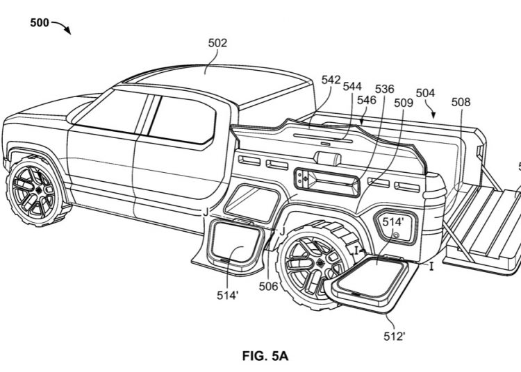 Rivian Files Patent for Innovative In-Bed Storage System for Electric ...