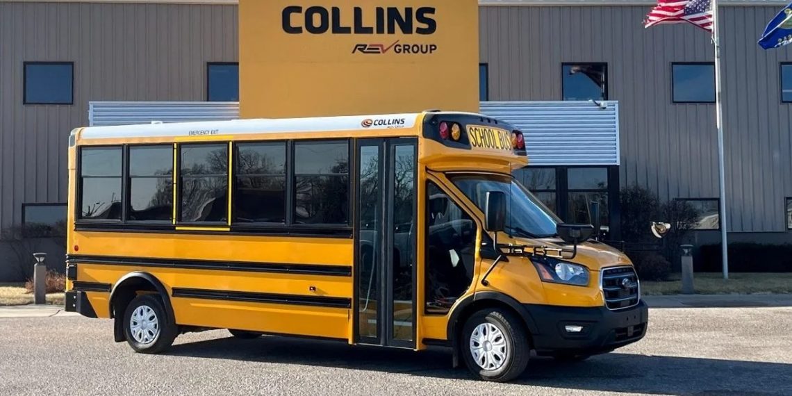 Collins Bus Introduces Zero-Emissions Ford E-Transit Type A School Bus