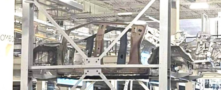Tesla Cybertruck Bodies-in-White Image Surfaces from Gigafactory Texas