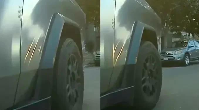 Tesla Cybertruck's Rear-Wheel Steering System Showcased Up Close - EVMagz