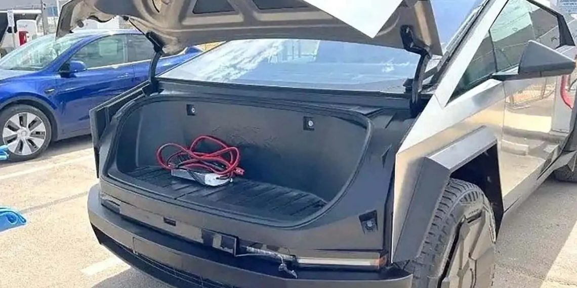 Cybertruck's First-Ever Frunk Close-Up and Jaw-Dropping Towing Display ...