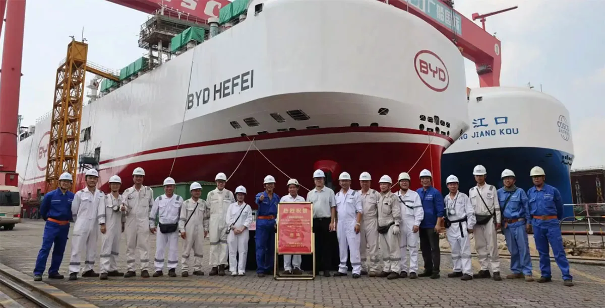 BYD Expands Global Reach with Second Car Carrier Amid Record EV Sales