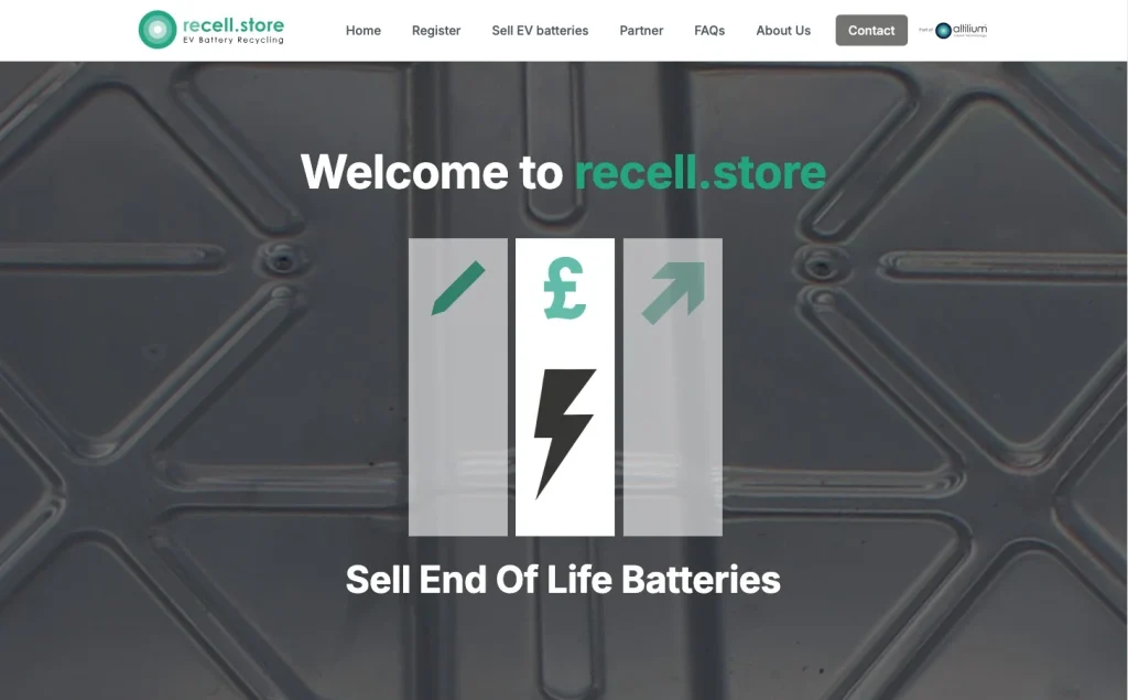 Altilium Launches Recell.store to Enhance EV Battery Recycling in the UK