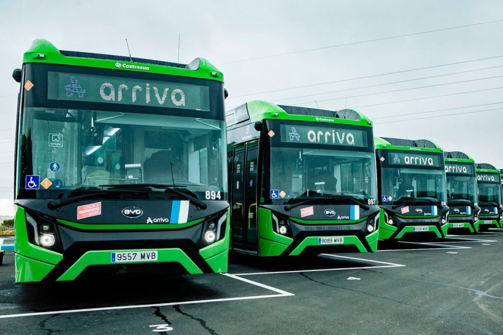 Arriva Launches Fleet of 21 BYD Electric Buses in Móstoles, Near Madrid