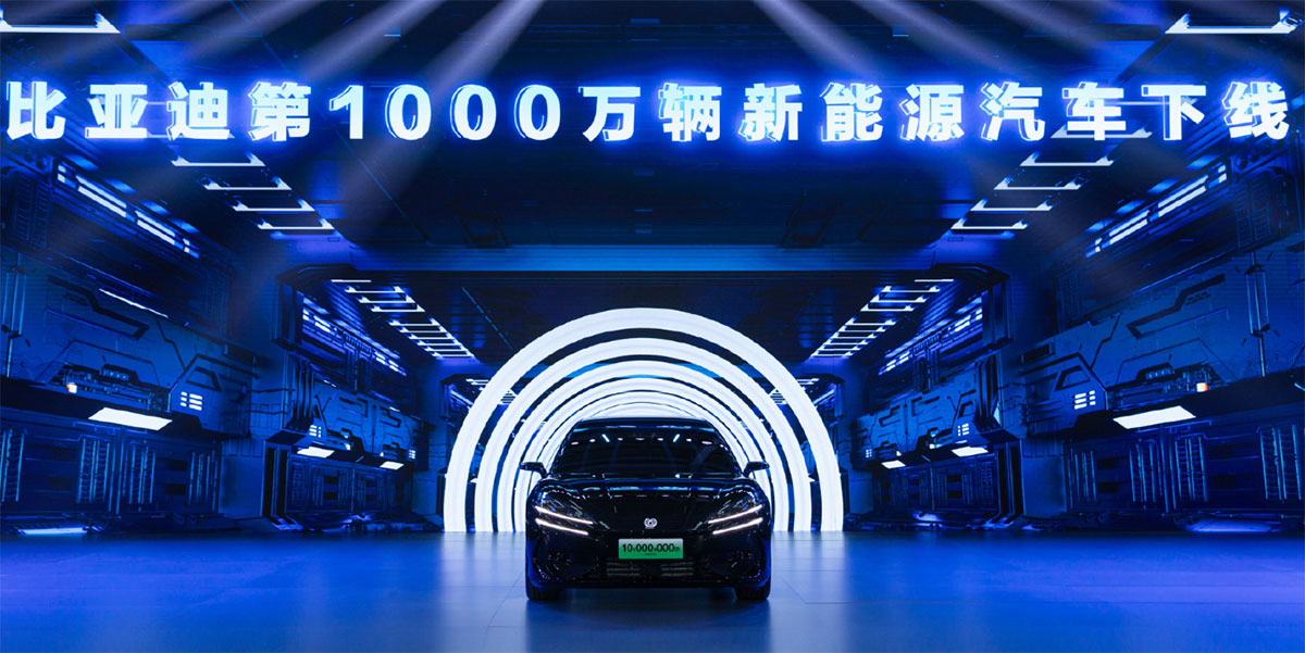 BYD Marks Milestone with Production of 10 Millionth New Energy Vehicle