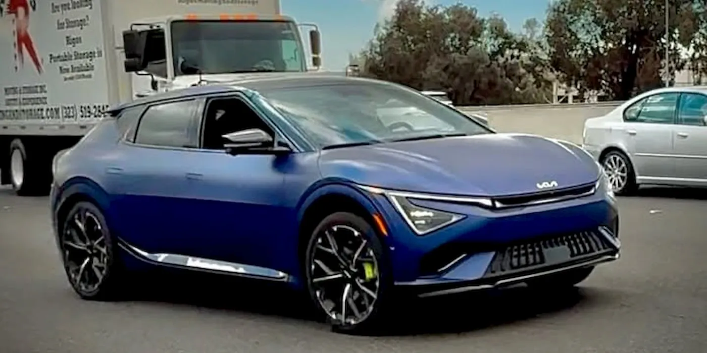 Upgraded Kia EV6 GT Spotted in U.S. with Striking Matte Blue Finish