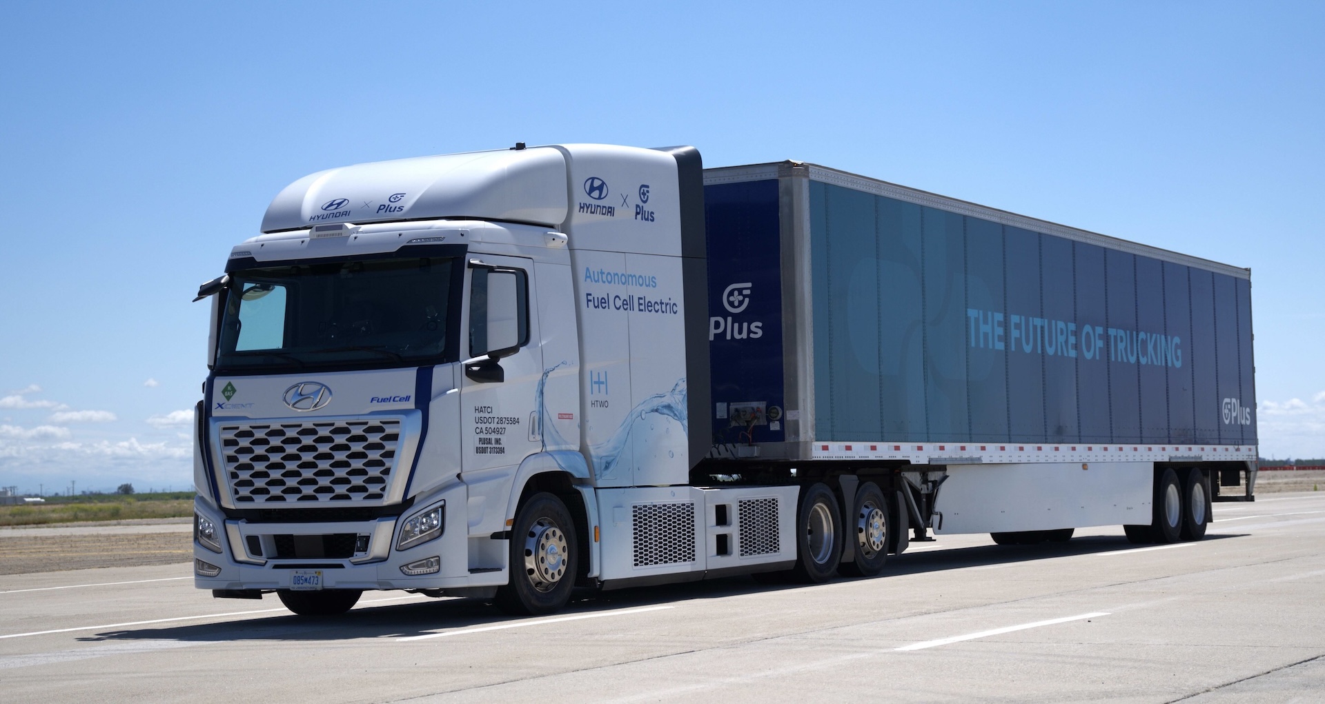 Hyundai and Plus Unveil Hydrogen-Powered Autonomous Freight Network Concept