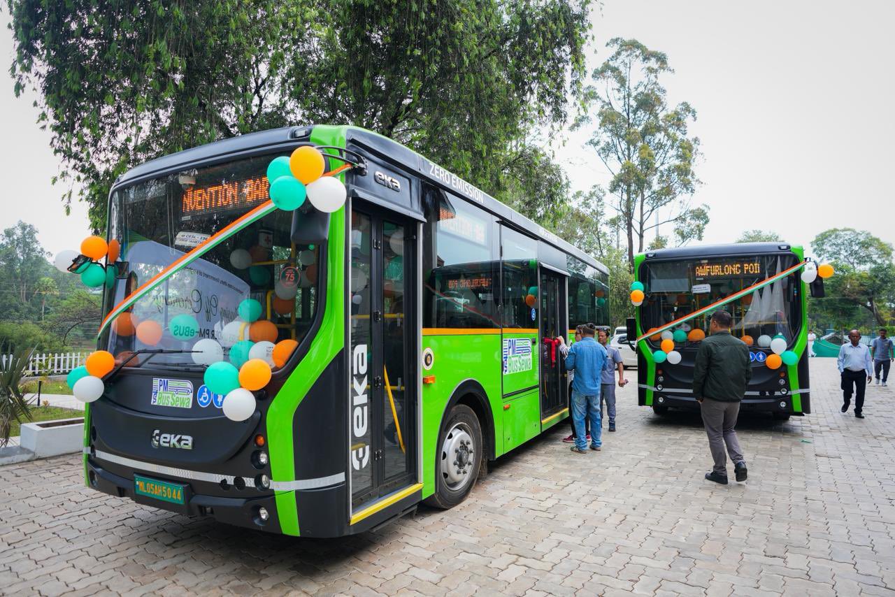 Meghalaya Launches First Electric Bus Fleet in Shillong Under National ...